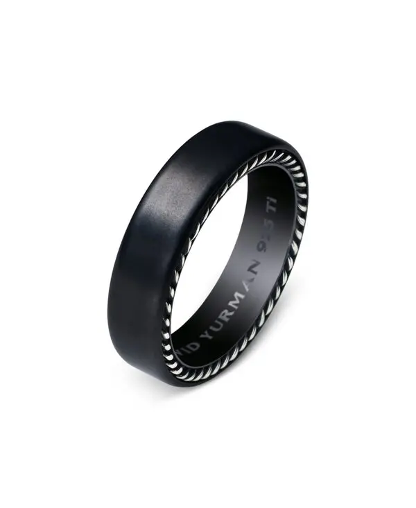 David Yurman Streamline Band Ring - Black/silver