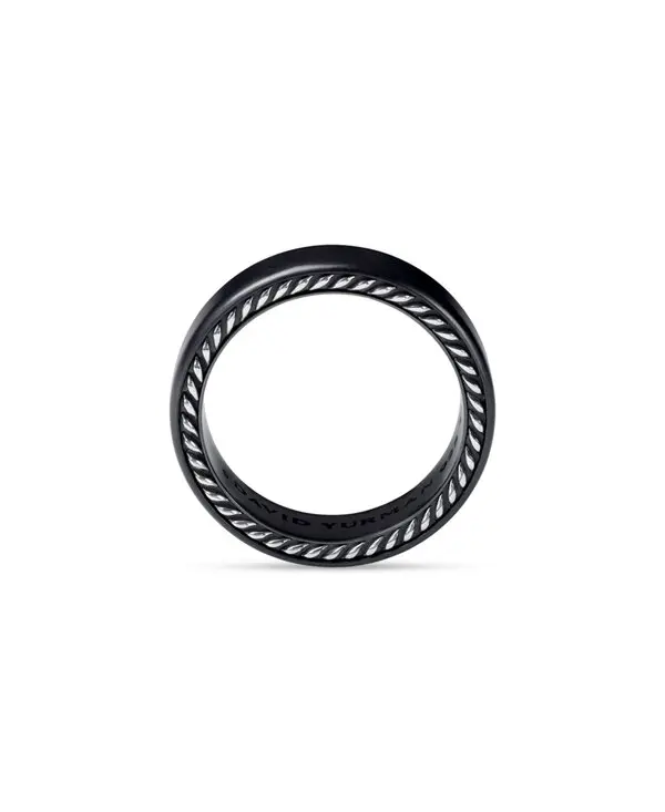 David Yurman Streamline Band Ring - Black/silver