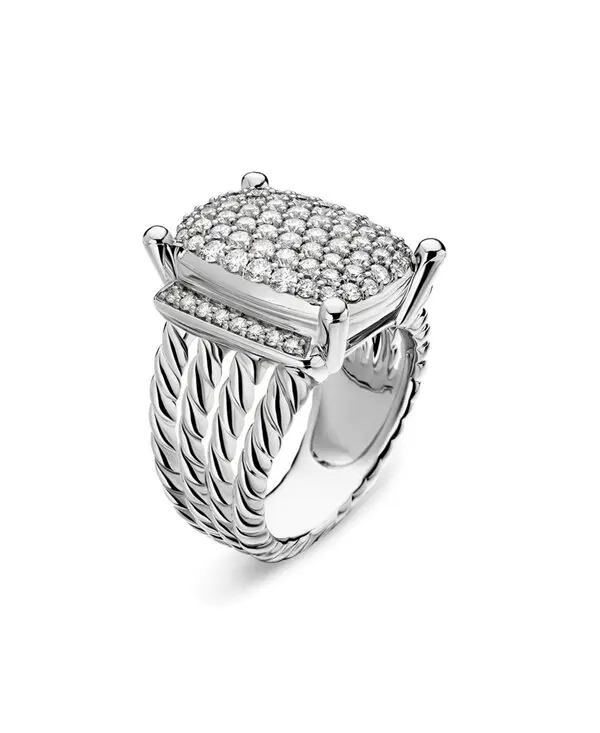 David Yurman Wheaton Ring With Diamonds - Silver