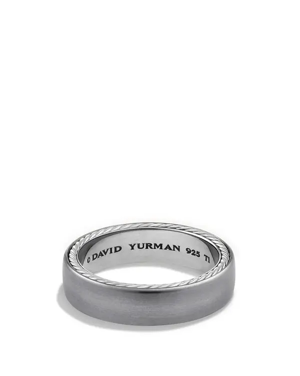 David Yurman Streamline Narrow Band Ring - Silver/gray