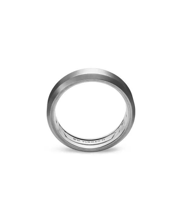 David Yurman Titanium Beveled Band Ring - Gray