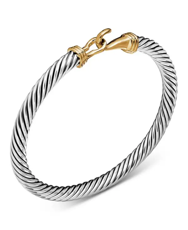 David Yurman Cable Buckle Bracelet With Gold - Gold/silver