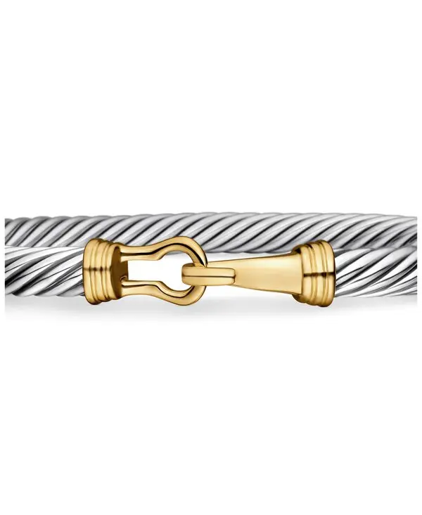 David Yurman Cable Buckle Bracelet With Gold - Gold/silver