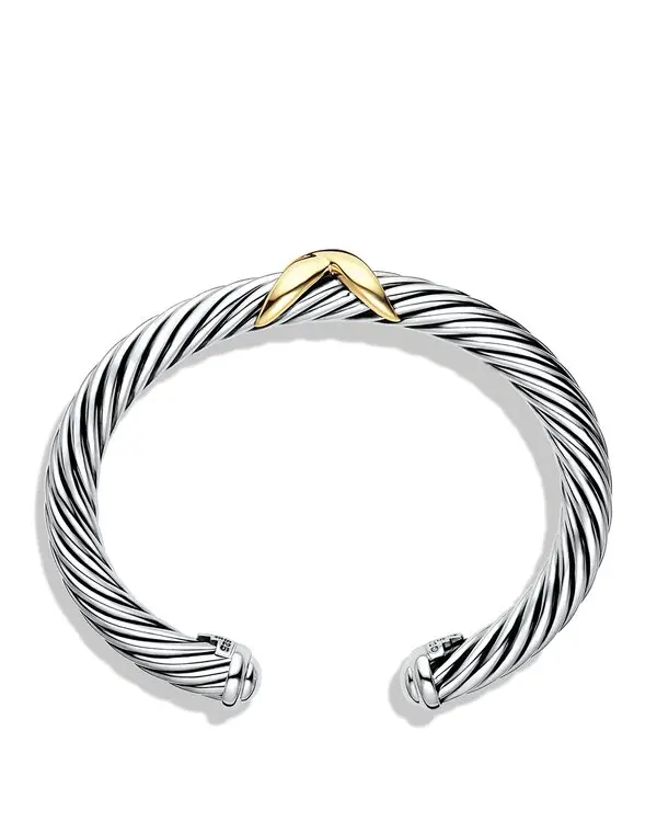 David Yurman Classic Cable Station Bracelet - Gold/silver