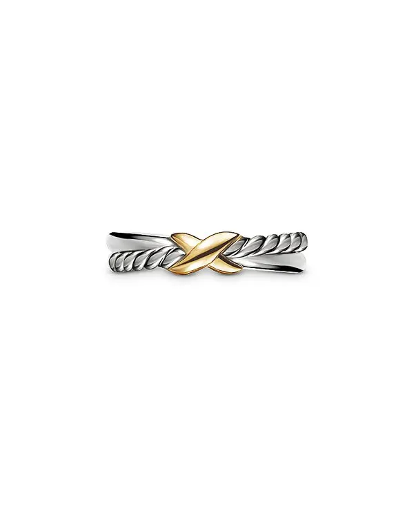 David Yurman Petite X Ring - Gold/silver