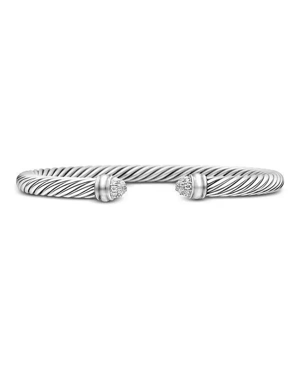 David Yurman Cable Classics Bracelet With Diamonds - Silver