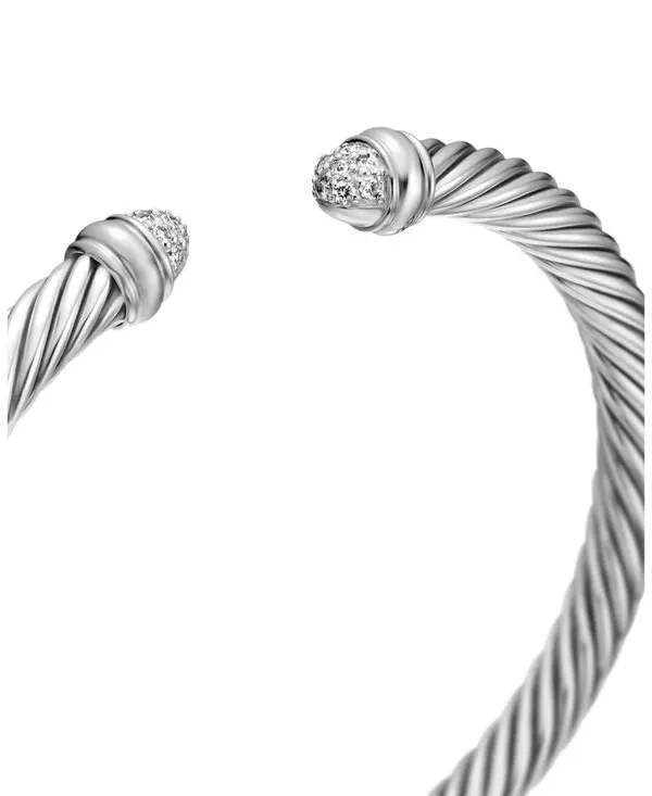 David Yurman Cable Classics Bracelet With Diamonds - Silver