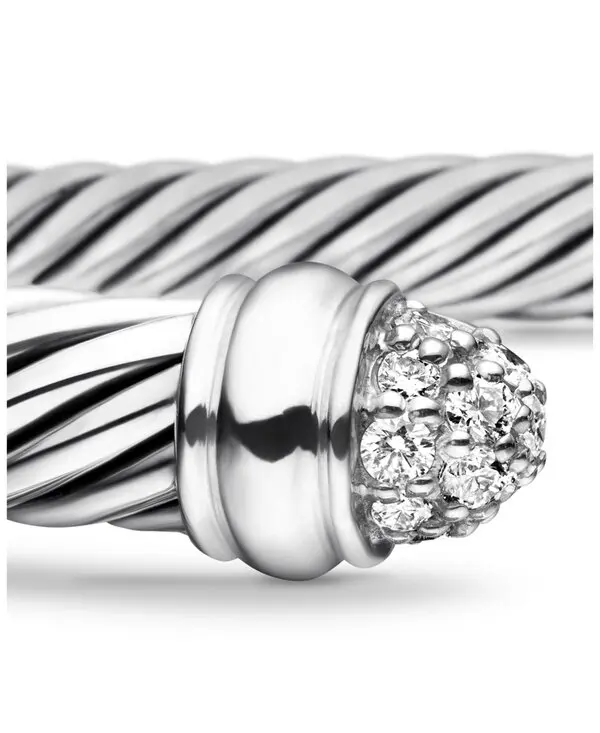 David Yurman Cable Classics Bracelet With Diamonds - Silver