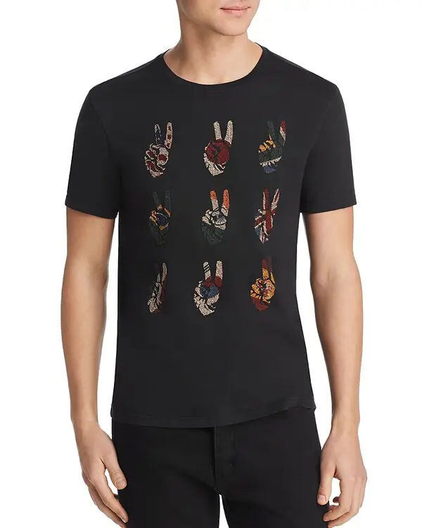 John Varvatos Peace Symbol Graphic T-shirt
