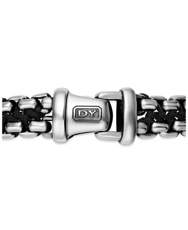 David Yurman Woven Box Chain Bracelet - Black/silver