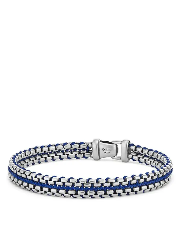David Yurman Woven Box Chain Bracelet - Blue/silver