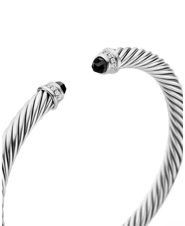 David Yurman Cable Classics Bracelet With Diamonds - Black Onyx