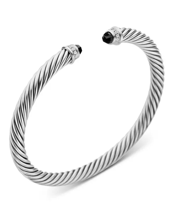 David Yurman Cable Classics Bracelet With Diamonds - Black Onyx