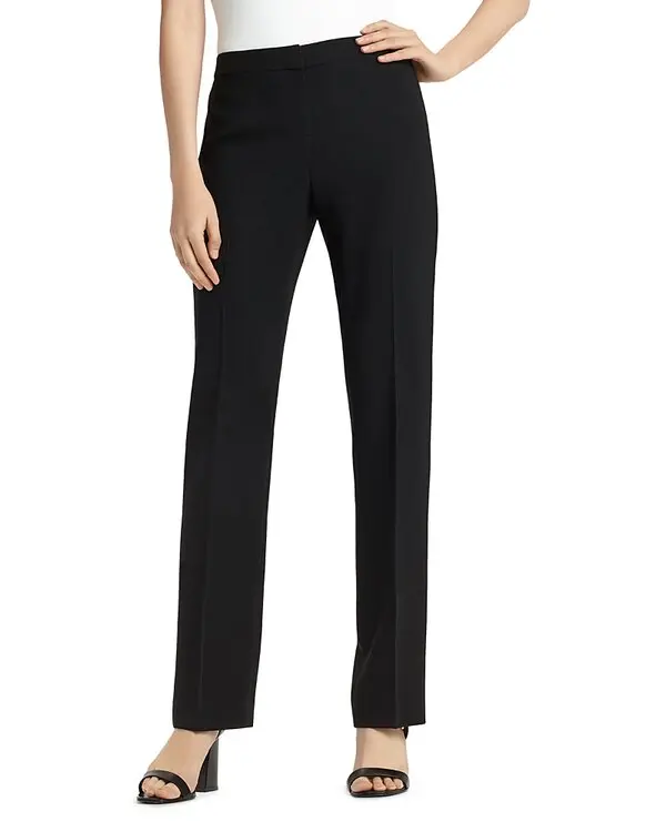 Lafayette 148 New York Barrow Straight Leg Trousers - Black