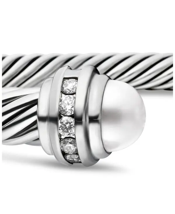 David Yurman Cable Classics Bracelet With Diamonds And - Pearl