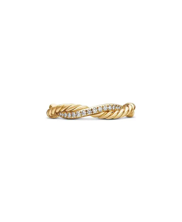 David Yurman 18k Yellow Petite Infinity Ring - Gold