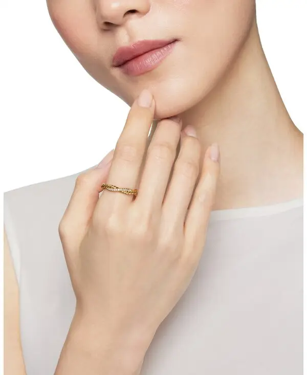 David Yurman 18k Yellow Petite Infinity Ring - Gold