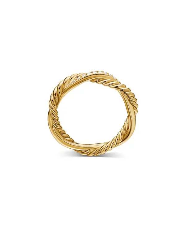 David Yurman 18k Yellow Petite Infinity Ring - Gold