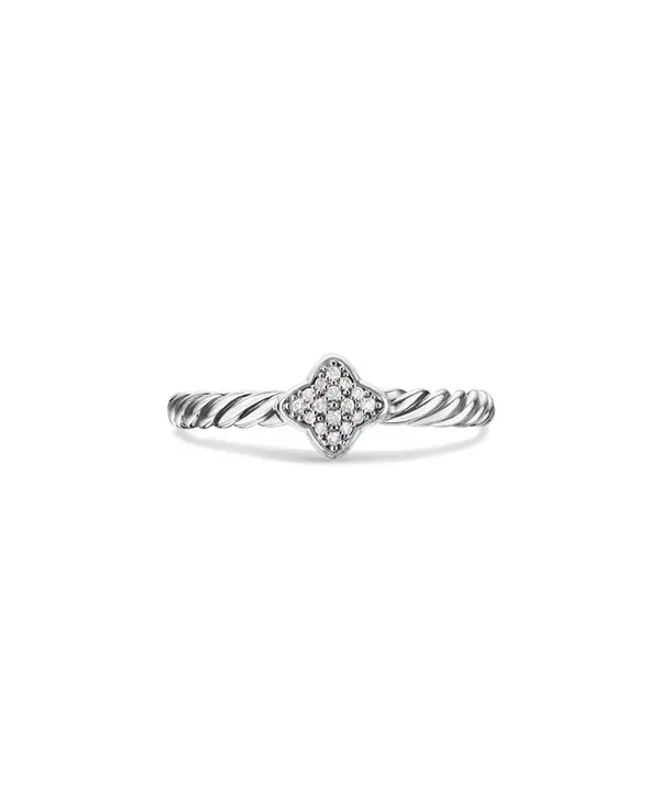David Yurman Quatrefoil Ring With Diamonds