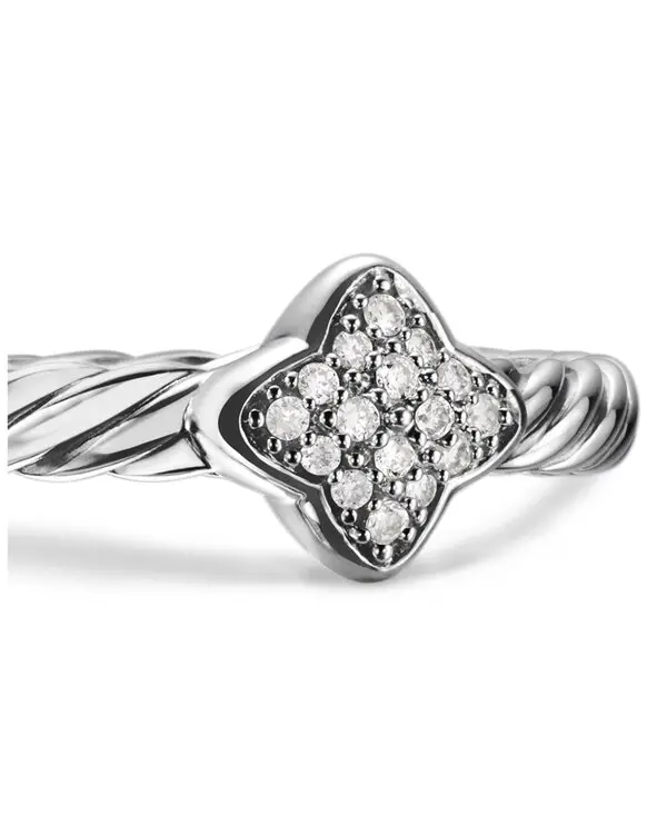 David Yurman Quatrefoil Ring With Diamonds