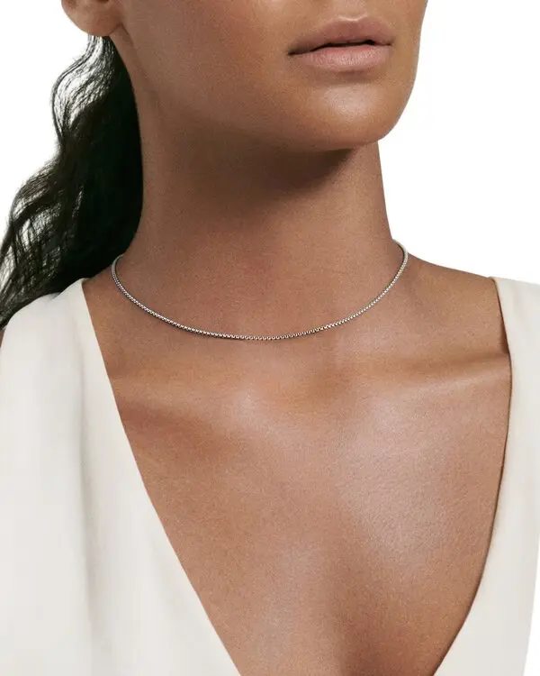 David Yurman Box Chain Necklace - Silver/gold
