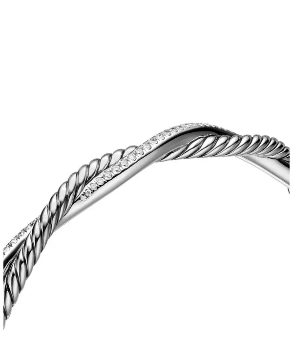 David Yurman Sterling Infinity Bracelet With Diamonds - Silver