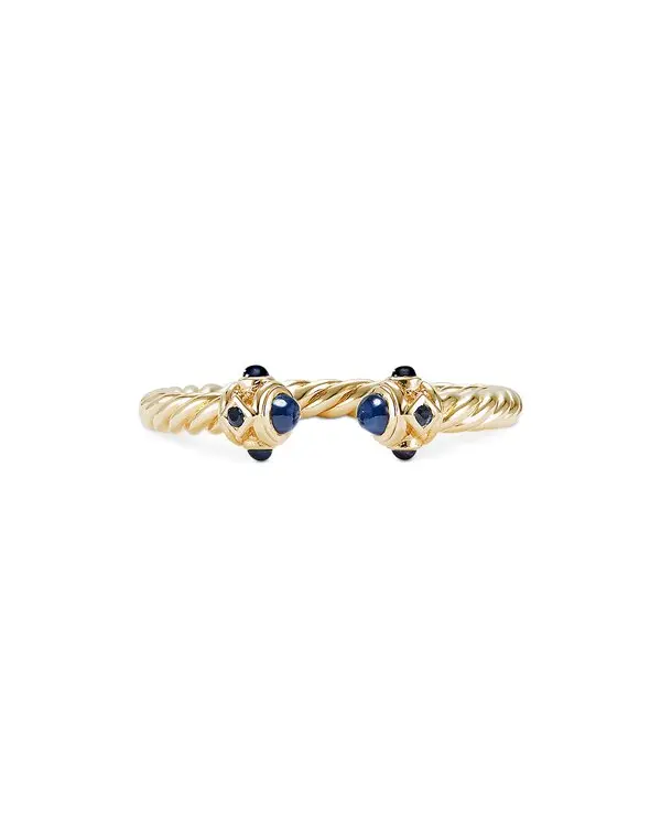 David Yurman 18k Yellow Gold Renaissance Sapphire Ring - Blue/gold