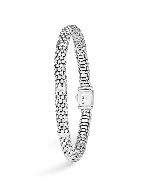Lagos Sterling Signature Caviar Bracelet - Silver