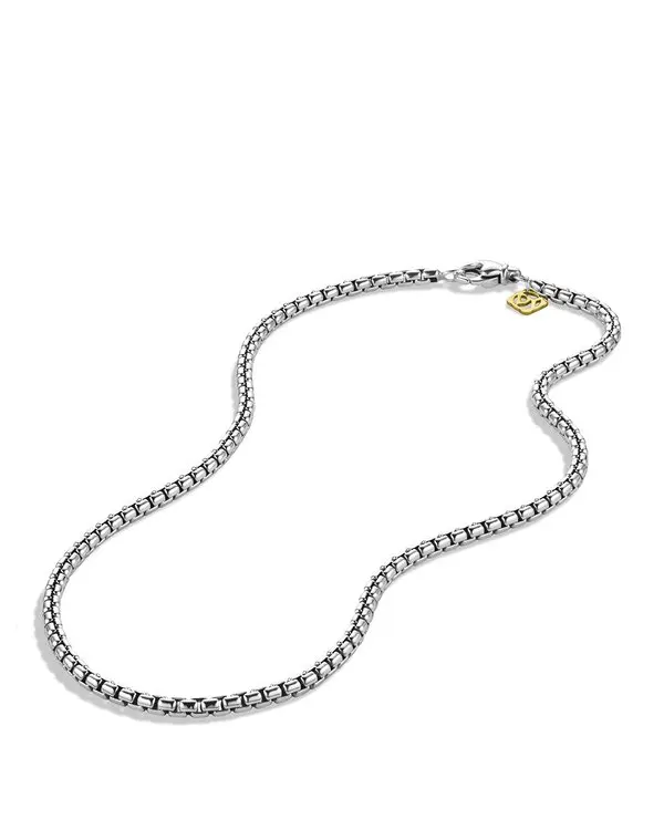David Yurman Medium Box Chain With Gold - Silver/yellow Gold