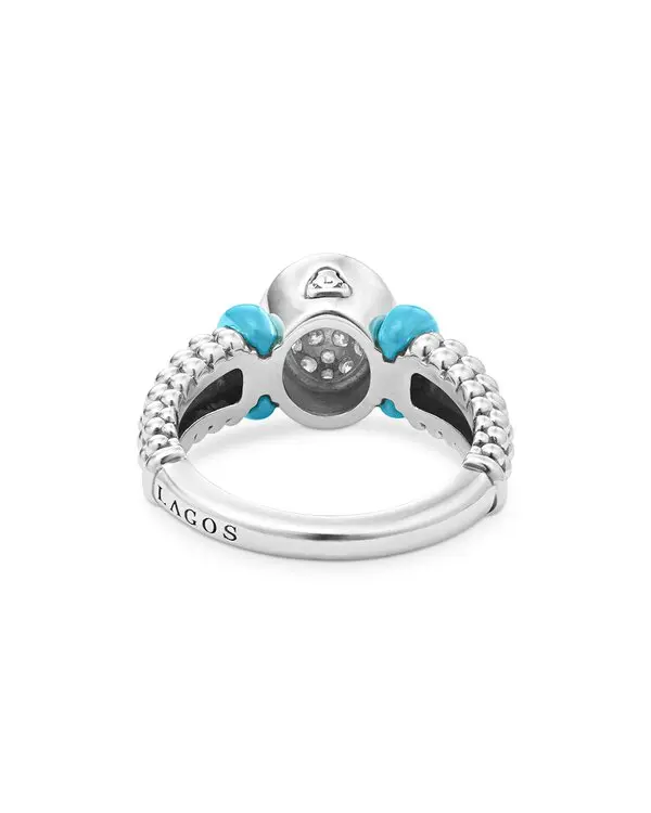 Lagos Blue Caviar & Diamond Sterling Silver Statement Ring