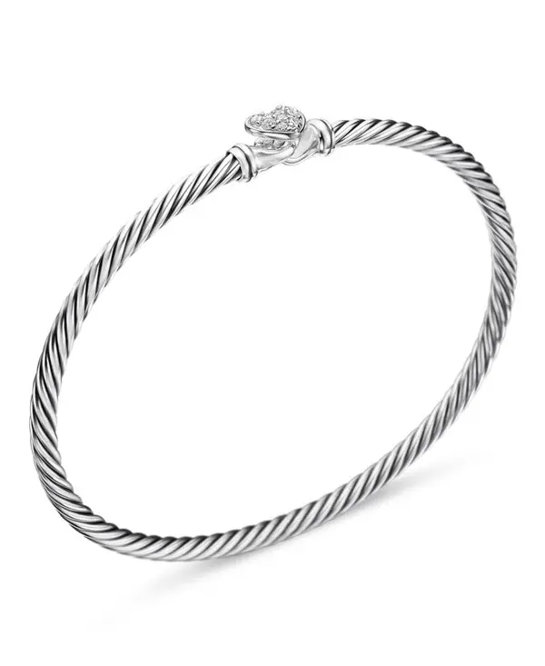 David Yurman Cable Collectibles Heart Bracelet - Silver/yellow Gold