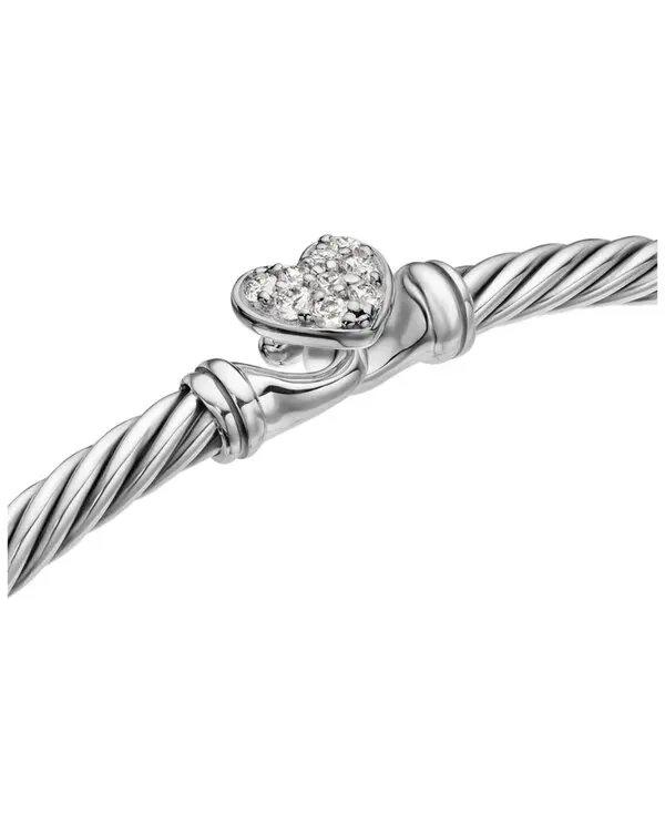 David Yurman Cable Collectibles Heart Bracelet - Silver/yellow Gold