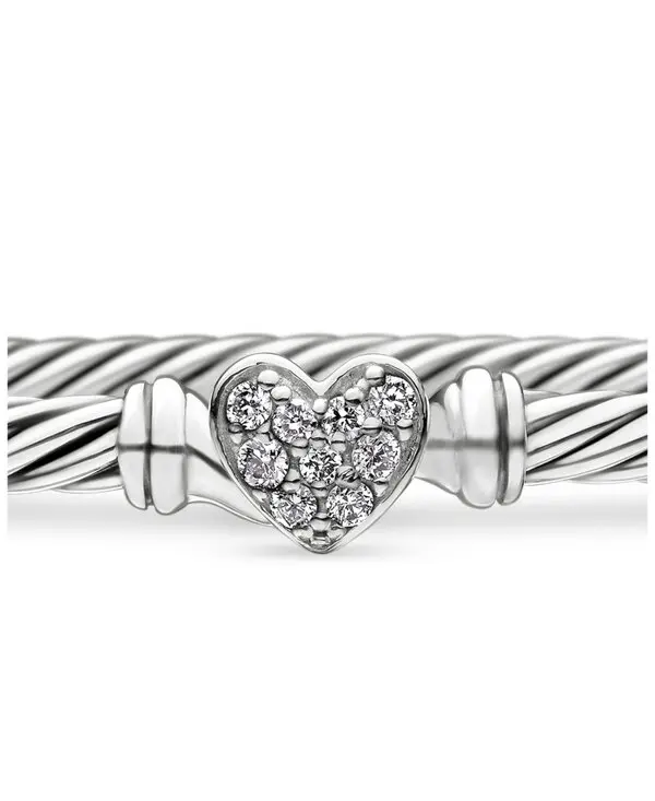 David Yurman Cable Collectibles Heart Bracelet - Silver/yellow Gold