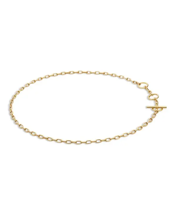 David Yurman 18k Yellow Dy Madison Three Ring Chain Necklace - Gold