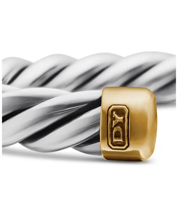 David Yurman Cable Classic Cuff Bracelet With 18k Gold - Silver/gold