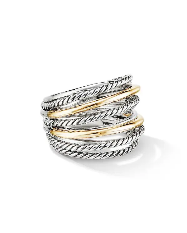 David Yurman Crossover Wide Ring - Gold/silver