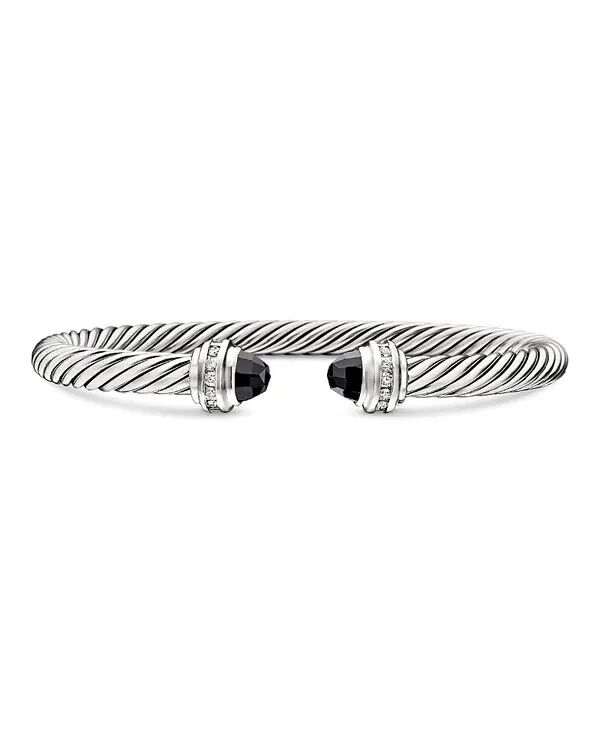 David Yurman Cable Classics Bracelet With Diamonds - Black Onyx