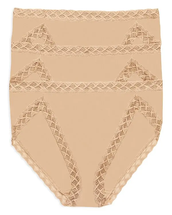 Natori Bliss French Cut Bikinis, Set Of 3 - Cafe