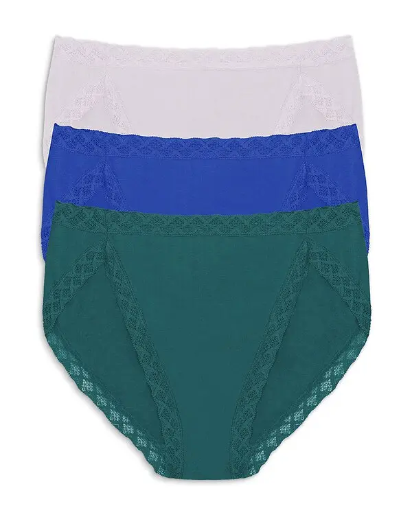 Natori Bliss French Cut Bikinis, Set Of 3 - Luster/blueflam/emblue