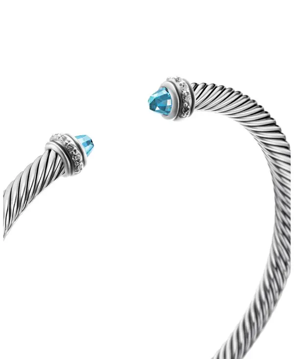 David Yurman Cable Classic Bracelet - Blue Topaz