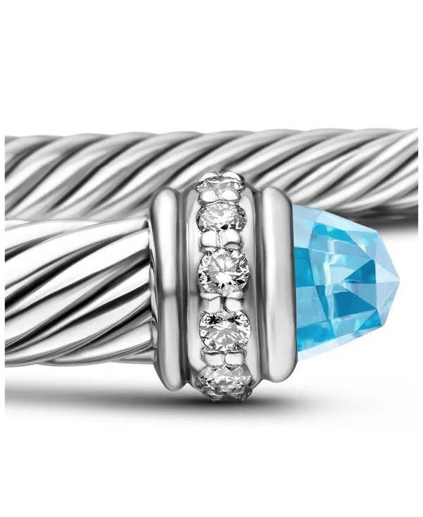 David Yurman Cable Classic Bracelet - Blue Topaz