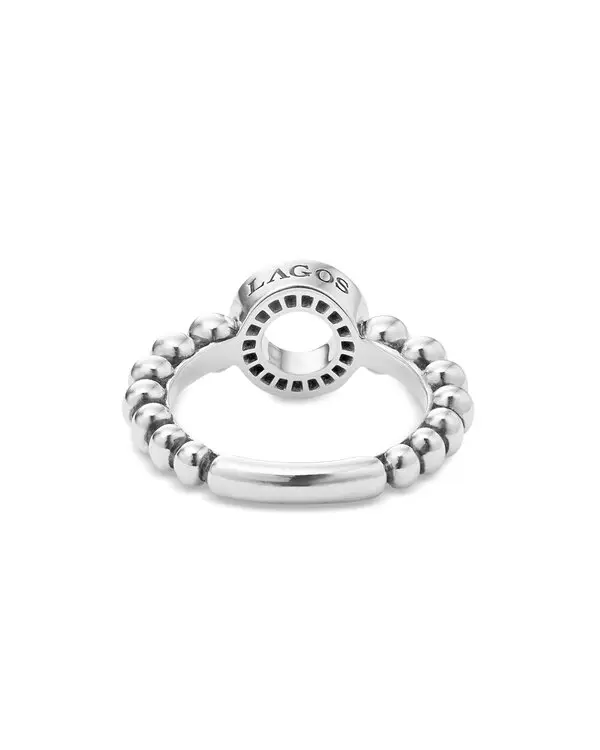 Lagos Sterling Caviar Spark Diamond Ring - Silver