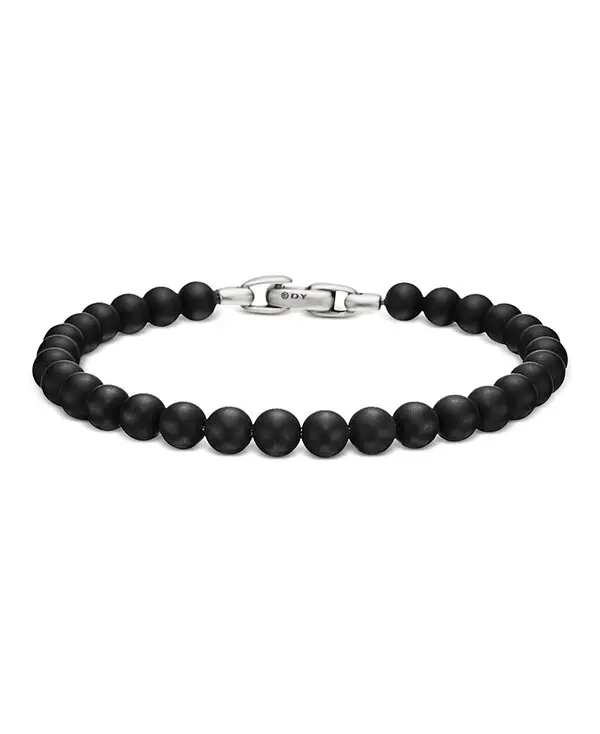 David Yurman Spiritual Beads Bracelet - Silver/black