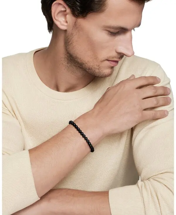 David Yurman Spiritual Beads Bracelet - Silver/black