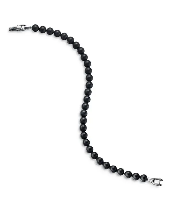David Yurman Spiritual Beads Bracelet - Silver/black