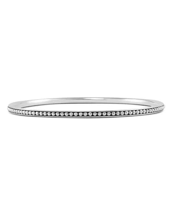 Lagos Sterling Caviar Bangle Bracelet - Silver