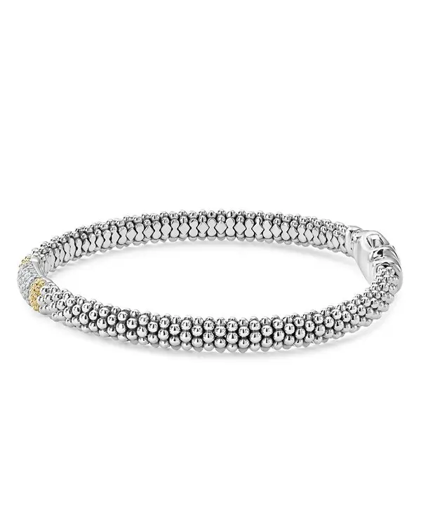 Lagos 18k Gold And Sterling Silver Diamond Lux Bracelet