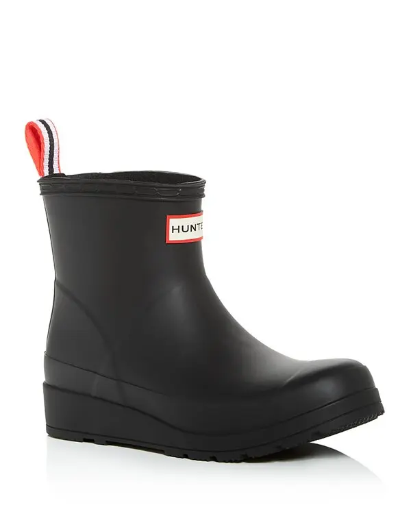 Hunter Original Short Play Wedge Rain Boots - Black Matte