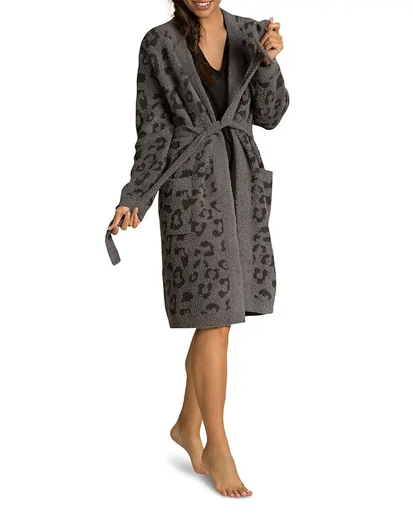 Barefoot Dreams Cozychic Barefoot In The Wild Robe - Graphite/carbon