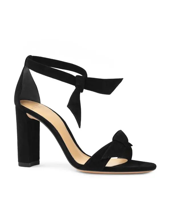 ALEXANDRE BIRMAN Clarita Ankle-tie Block Heel Sandals - Black